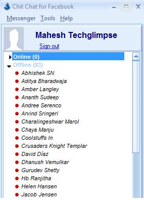 How to access Facebook chat from desktop ? - Techglimpse