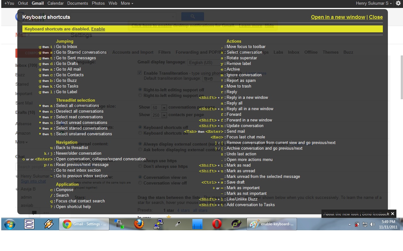How to enable keyboard shortcuts in GMail? - Access your mail much ...