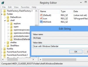 How to add "Scan with Windows Defender" to Right Click Context menu in Windows 8? - Techglimpse
