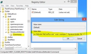 How to add "Scan with Windows Defender" to Right Click Context menu in Windows 8? - Techglimpse