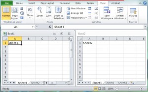 How to arrange Excel Workbooks side by side or horizontally? [Tip] - Techglimpse