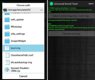 Flash Custom Kernels on your Android using Universal Kernel Flash App - Techglimpse