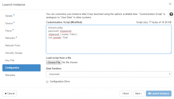 [Openstack]: Set user password when launching cloud images - Techglimpse