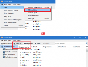 How to create a mailing list in thunderbird and send email to the list ...