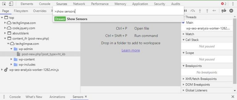 Spoof your Location using Google Chrome DevTools - Techglimpse