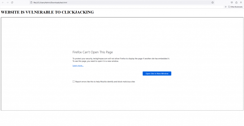 How to mitigate Clickjacking/UI redressing in WordPress - Techglimpse